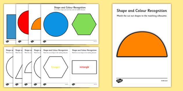 Shape and Colour Recognition Worksheet / Worksheet Pack