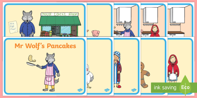 Short Story Sequencing to Support Teaching on Mr Wolf's Pancakes - mr wolfs