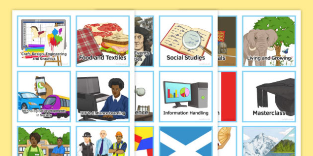 Curriculum for Excellence Visual Timetable (teacher made)