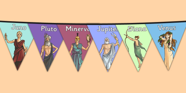 Roman Gods Themed Display Bunting (teacher made)
