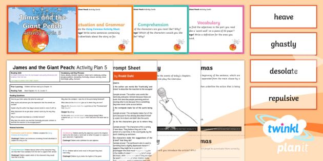 James and the Giant Peach Guided Reading 5 Y4 to Support Teaching On ‘James