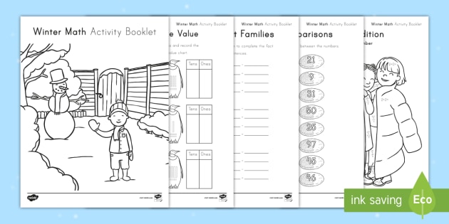 Winter Math Activity Booklet - Teaching Resource Twinkl