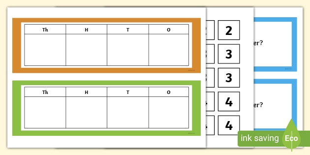 Thousands Hundreds Tens Ones Place Value Game (teacher made)