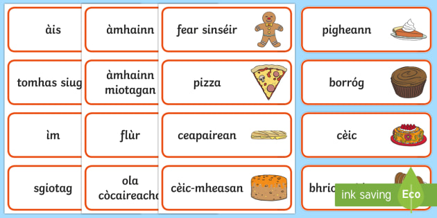Bakery Word Cards