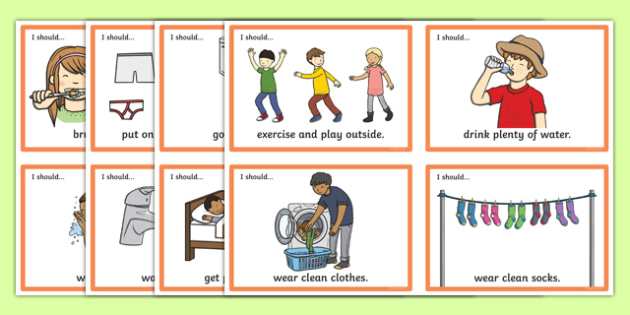 How to Look After Myself Visual Aid Cards (teacher made)