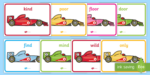 Year 2 Common Exception Words on Racing Cards Display Posters - Year 2 ...