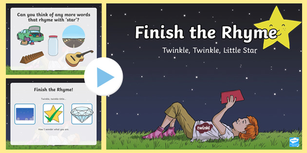 Finish the Rhyme: Twinkle, Twinkle, Little Star PowerPoint