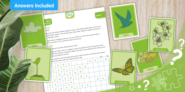 Spring Anagram Game - L1 - Twinkl - Kids Puzzles