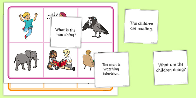 Present Continuous Lotto Verb Bingo - ESL Grammar Resources