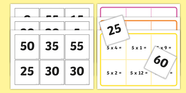 5 Times Table Bingo (teacher made)