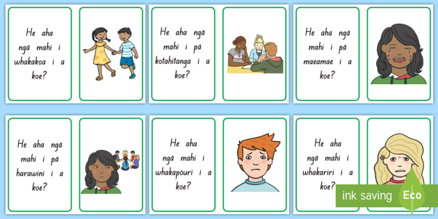Emotions Te Reo Māori Cards