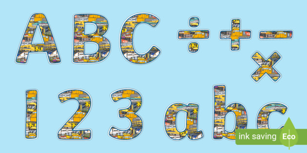 * NEW * Train Alphabet Display Lettering (teacher made)