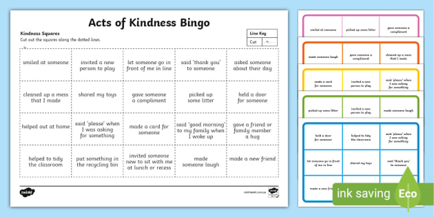Acts of Kindness Bingo