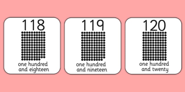 0-120 Number Flash Cards (teacher made)