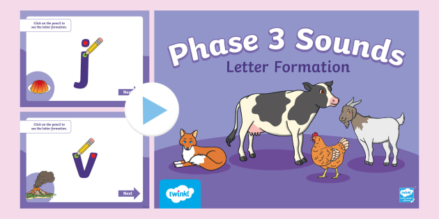 Phase 3 Sounds Letter Formation PowerPoint