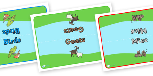 FREE! - 👉 Editable Class Group Table Signs (Animals)