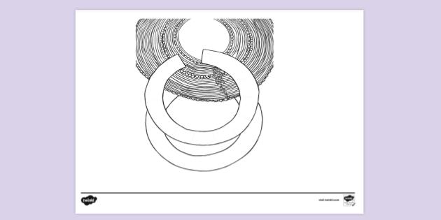 FREE! - african paper plate necklace colouring sheet |Colouring Sheets
