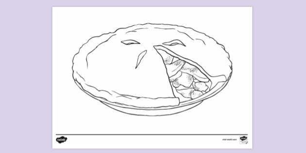 FREE! - Fall Apple Pie Quesadillas Recipe Colouring Sheet Colouring