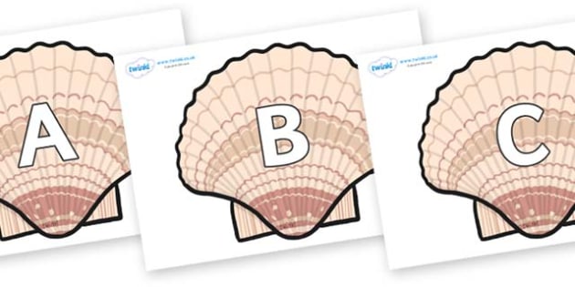 FREE! - A-Z Alphabet on Seashells (teacher made)