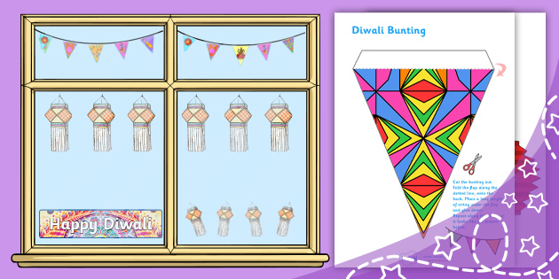 Diwali Window Art Display (teacher made)