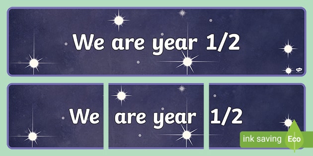 👉 We Are Year 1 and 2 Display Banner