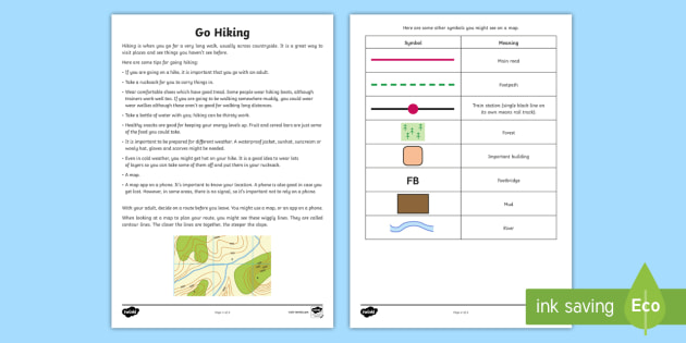 Go Hiking Activity (teacher made)