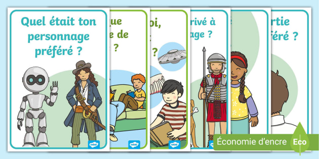 Affiches avec questions littéraires (teacher made)