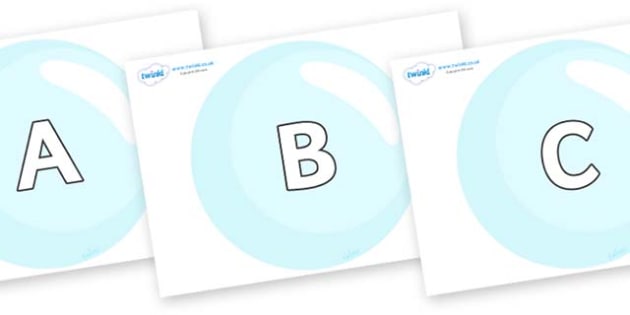 FREE! - A-Z Alphabet on Bubbles (teacher made)