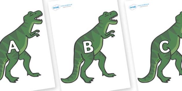 FREE! - A-Z Alphabet on T-Rex (teacher made)