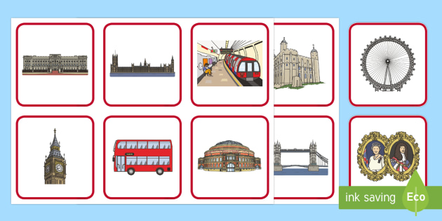 London Matching Cards - London Word Cards (teacher made)