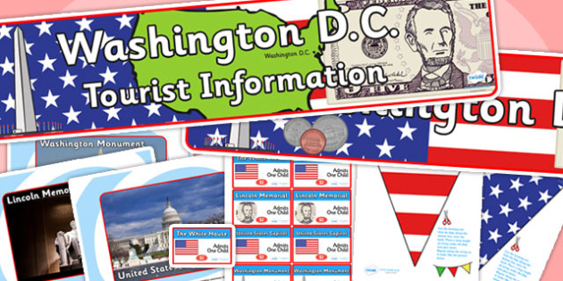 Washington DC Tourist Information Office Role Play Pack-washington DC ...