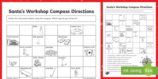 Christmas Compass Activity -Compass Point (teacher made)
