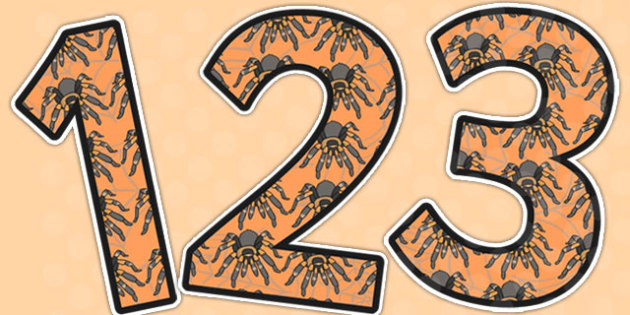 Tarantulas Themed Display Numbers (teacher made)