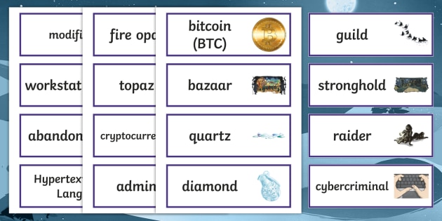 KS2 Fantasy Gaming Adventure Story 'Raider's Peril' Word Cards