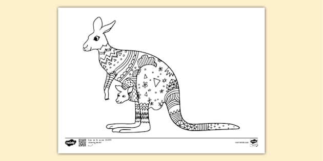 Kangaroo Coloring Sheet