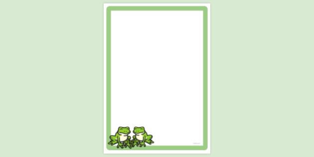 FREE! - Cute Frogs Page Border | Page Borders | Twinkl