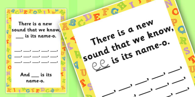 New Sound Rhyme Writing Template