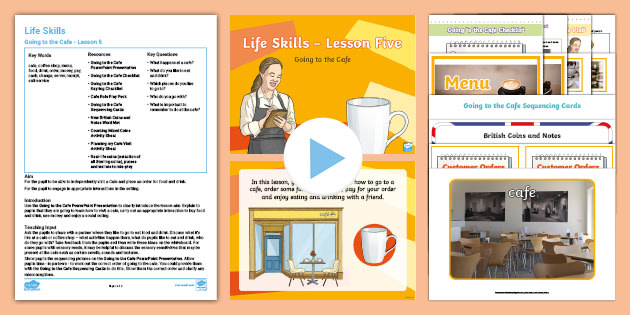 Life Skills Lesson 5 - Going to the Cafe (teacher made)