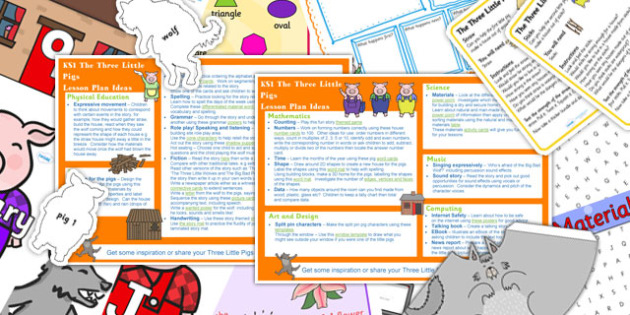 The 3 Little Pigs KS1 Lesson Plan Ideas and Resource Pack