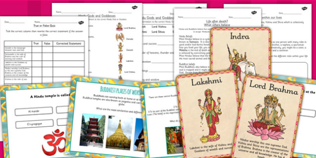 Buddhism Judaism and Hinduism Places of Worship and Beliefs Pack