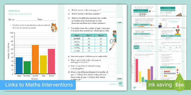 👉 Year 4 Statistics Baseline Assessment (teacher made)
