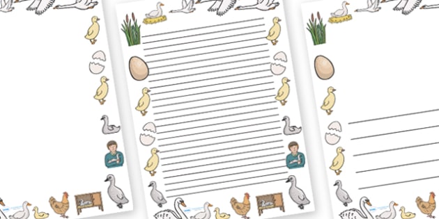 The Ugly Duckling Page Borders (teacher made)