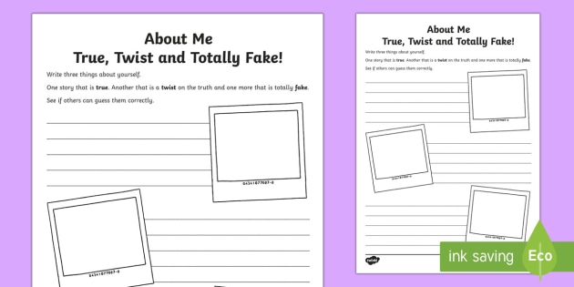 Fake School Worksheets