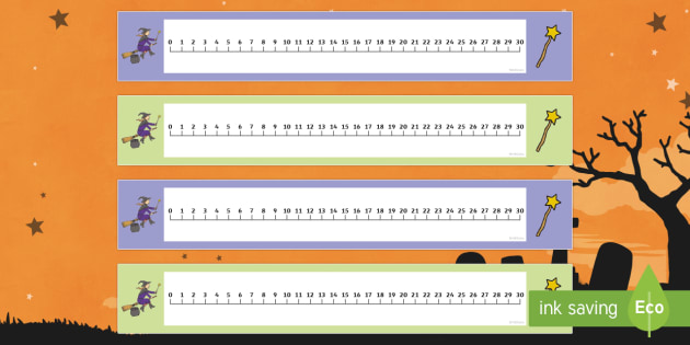 Witch and Animals Number Lines 0-30 (teacher made)