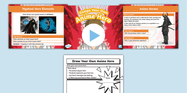 KS2 Design Your Own Anime Hero Activity Pack