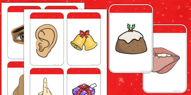 Five Senses Matching Cards (Christmas) (teacher made)