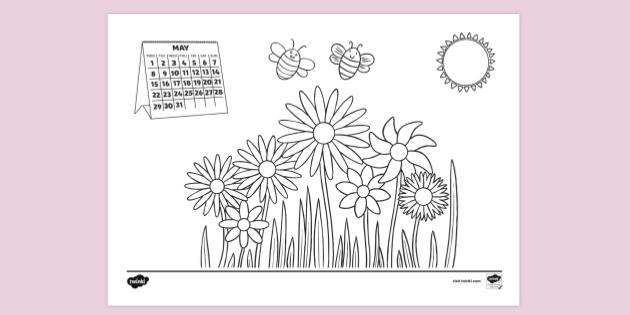 FREE! - May Colouring | Colouring Page (teacher made)