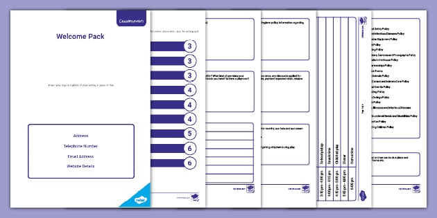 Childminder Welcome Pack (teacher made)