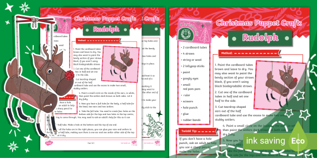 Rudolph Crafts | twinkl.co.uk