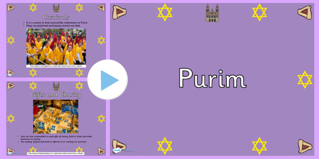 Purim Informative PowerPoint (teacher made)